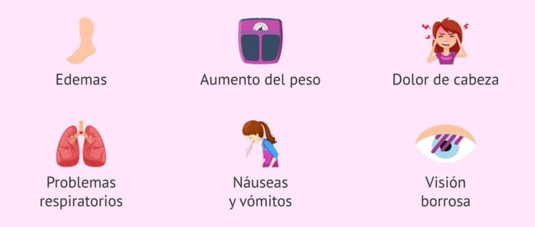 Síntomas más habituales de la preeclampsia