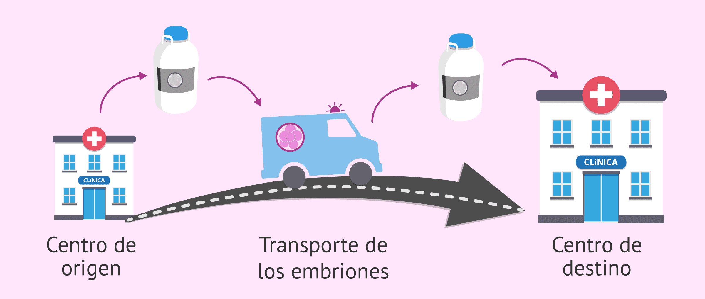 Transporte de embriones, óvulos y semen congelados a otra clínica
