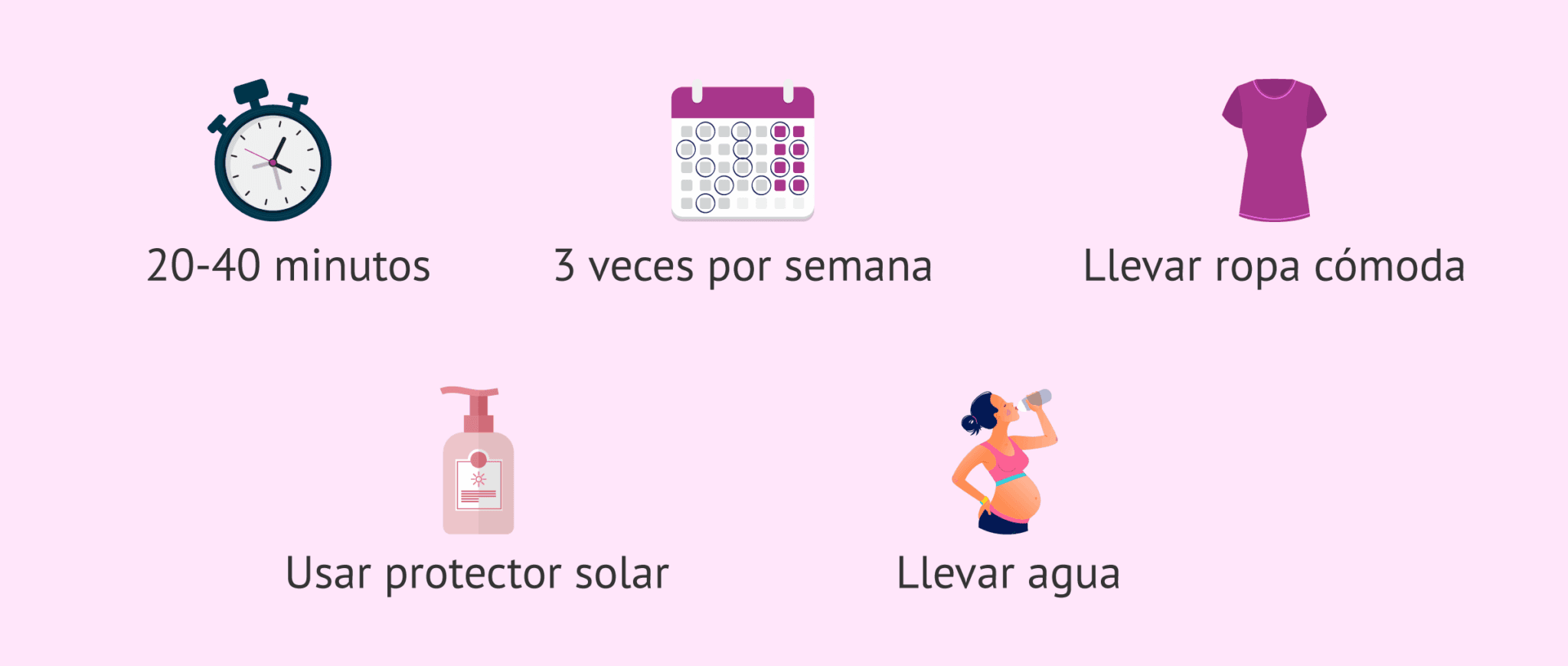 Consejos para los paseos durante el embarazo